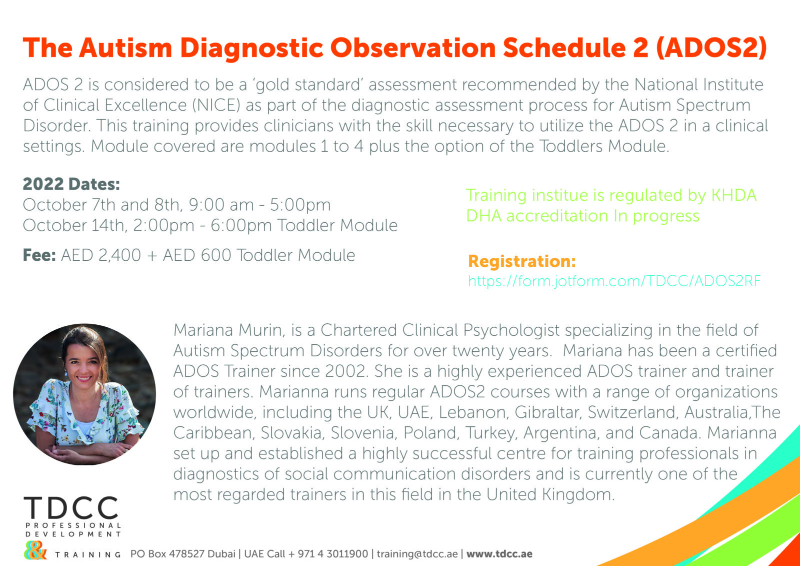 ADOS2 landscape flyer v2_Ados Flyer - The Developing Child Centre