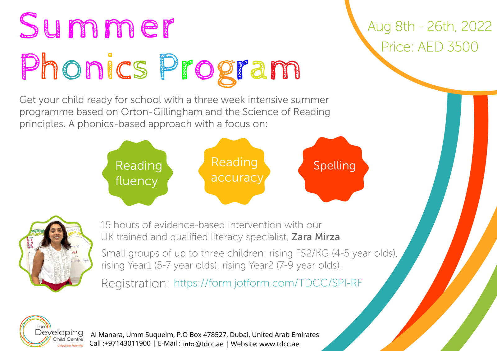 Summer Phonics Program - The Developing Child Centre