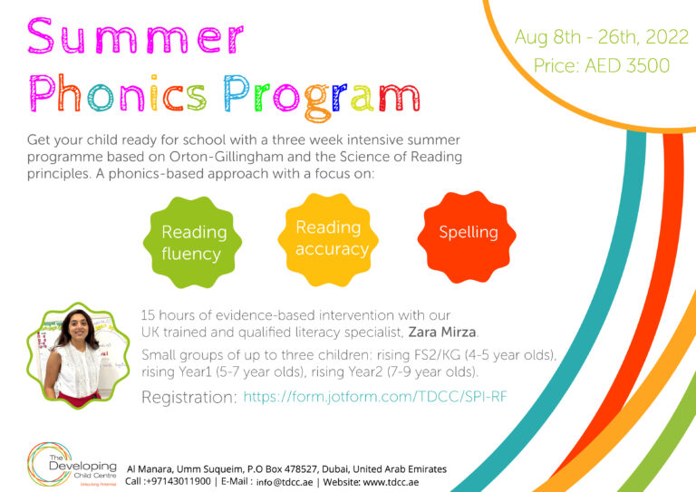 Summer Phonics Program - The Developing Child Centre